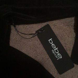 bebe | Sweaters | New Bebe Velour Track Jacket Rhinestone Hoodie | Poshmark